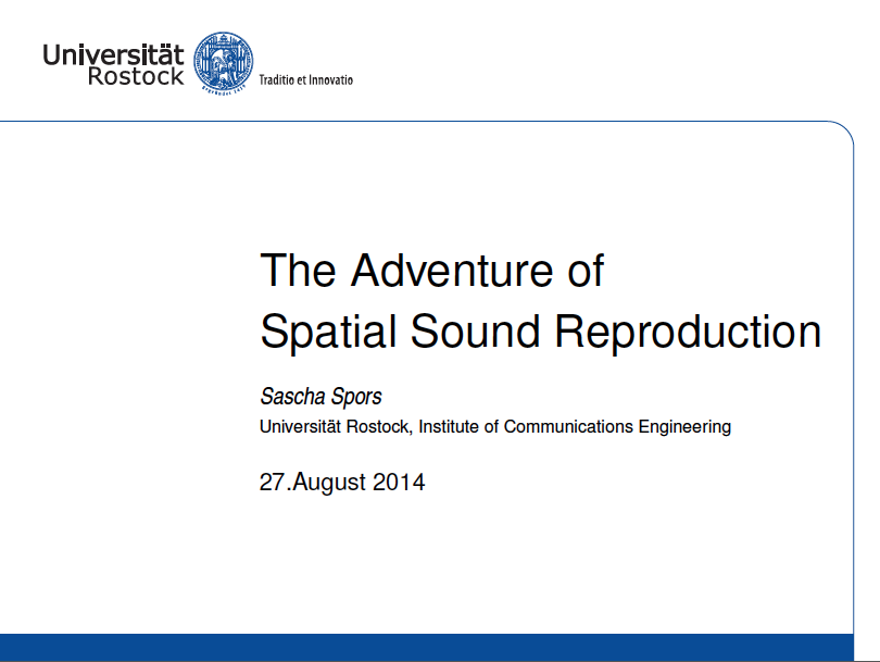 Keynote: The Adventure of Spatial Sound Reproduction | spatialaudio.net
